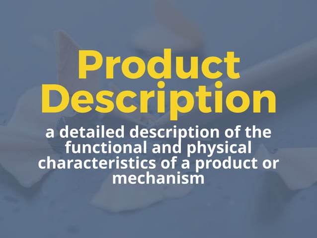 Technical Product Descriptions | PDF | Drawing and Sketching | Arts and ...