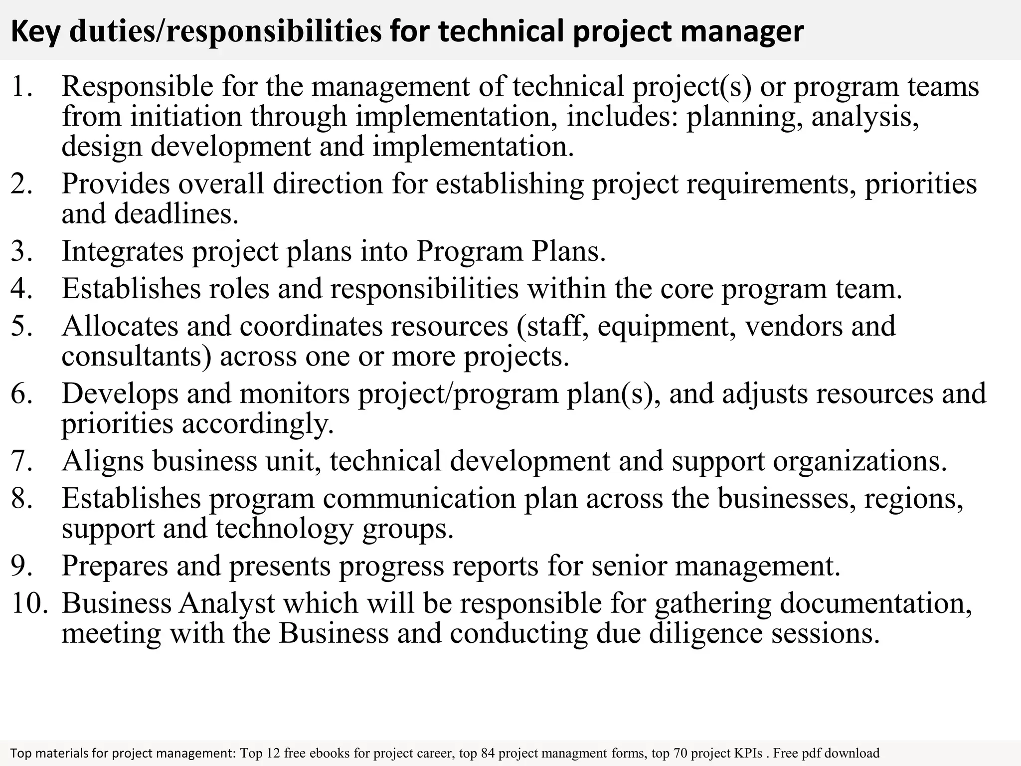 Technical project manager | PPTX