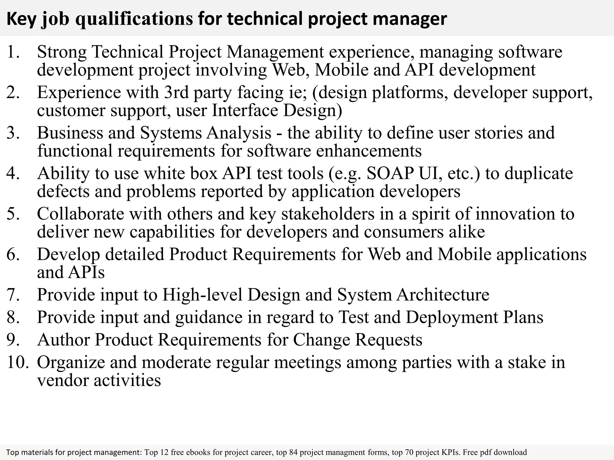 Technical project manager | PPTX