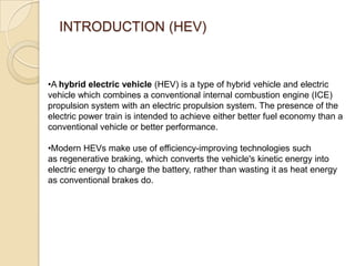 Hybrid Electric vehicles | PPTX | Green Vehicles | Auto Type