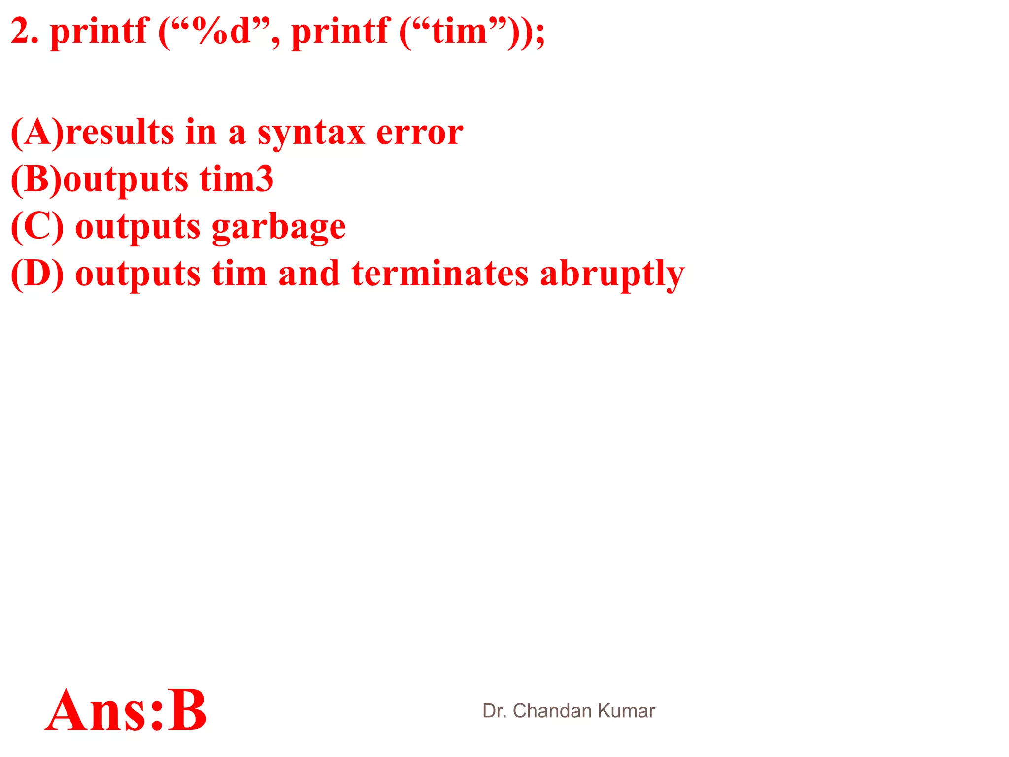 Technical questions for interview c programming | PPTX