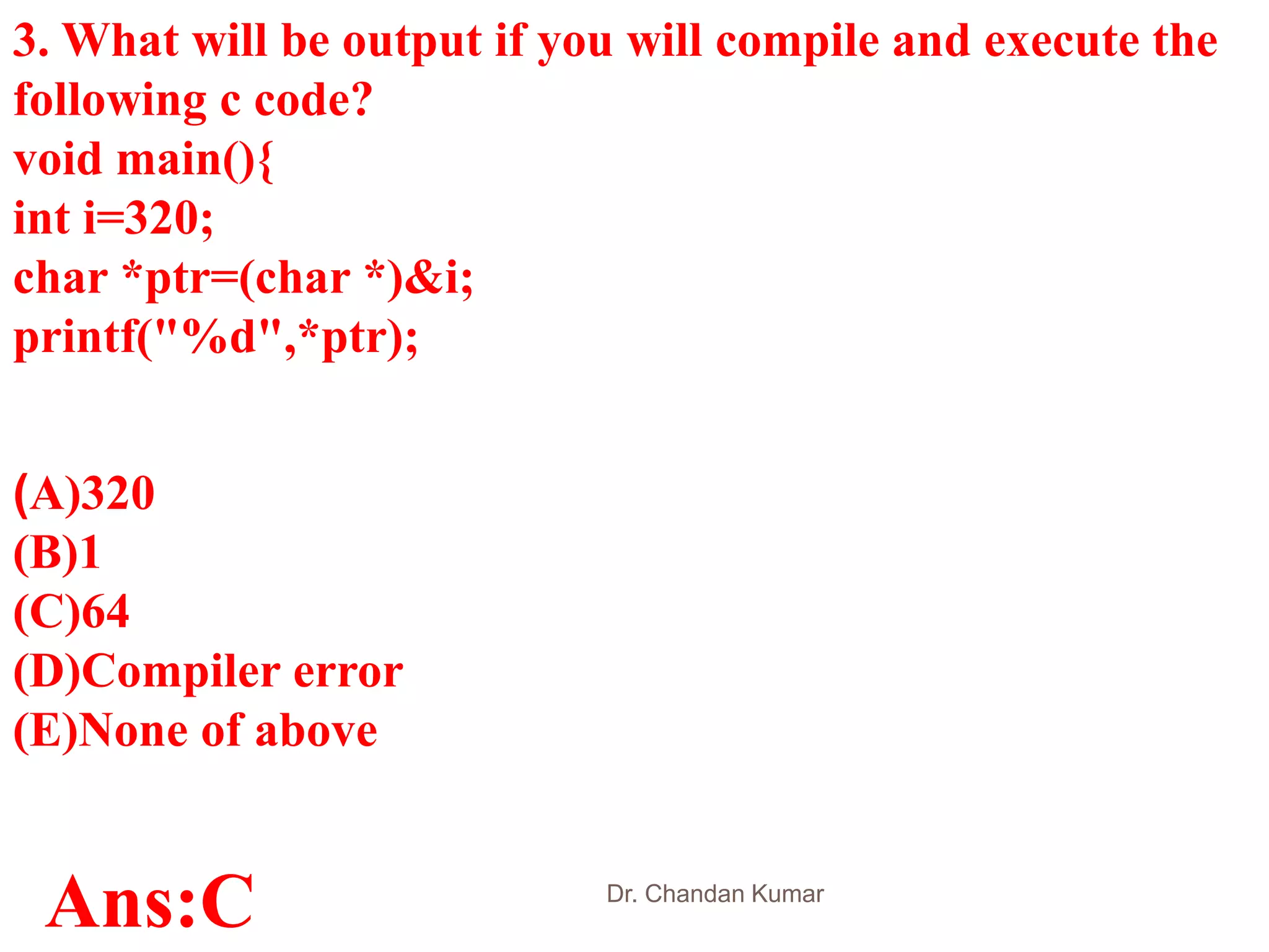 Technical questions for interview c programming | PPTX