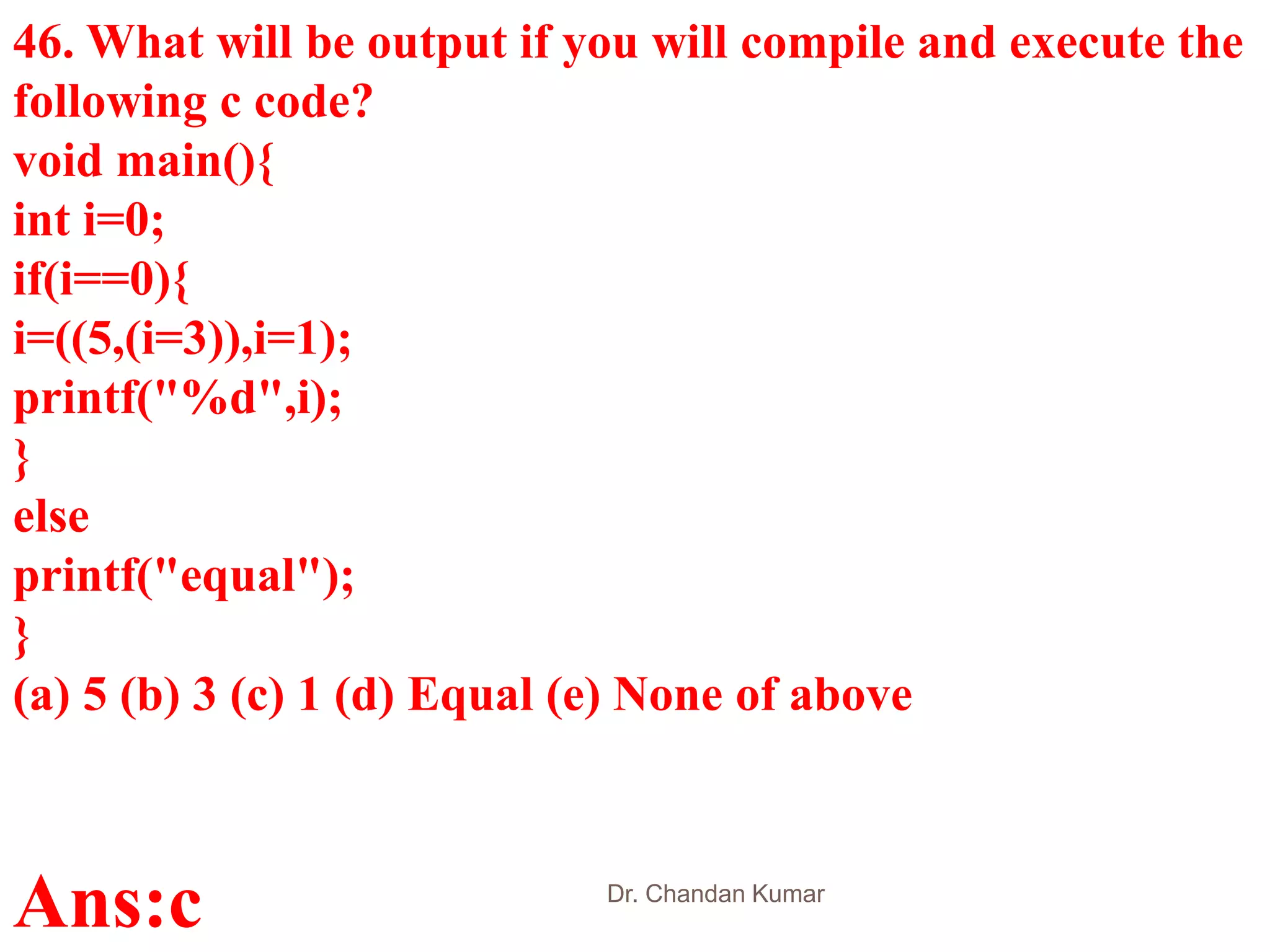 Technical questions for interview c programming | PPTX