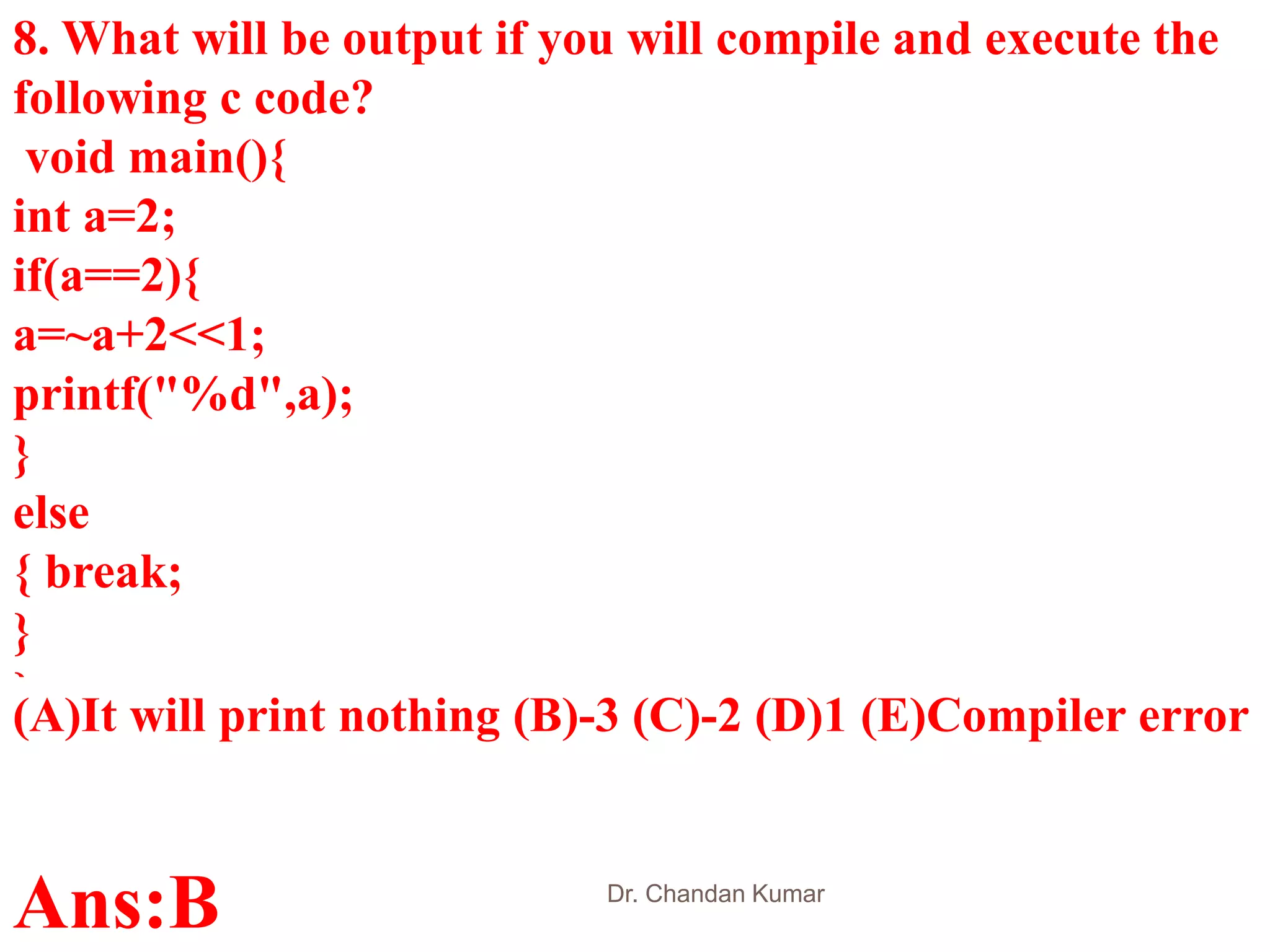 Technical questions for interview c programming | PPTX