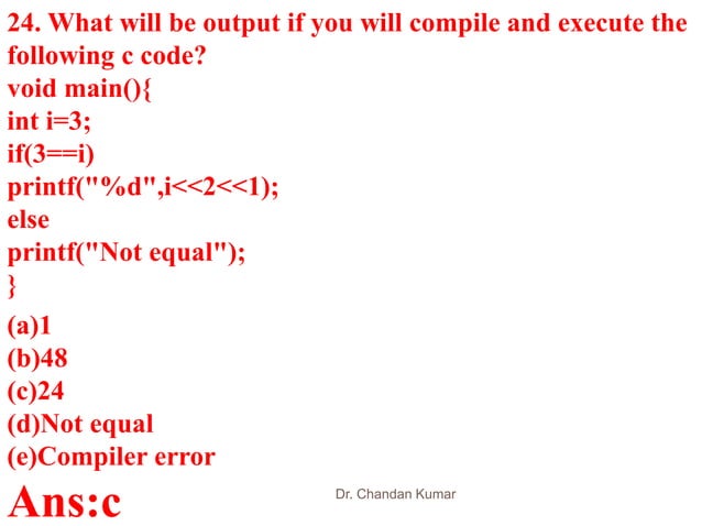 Technical questions for interview c programming | PPTX