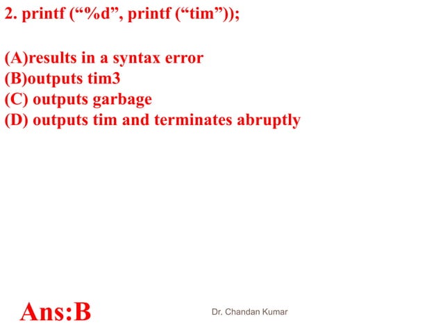 Technical questions for interview c programming | PPTX