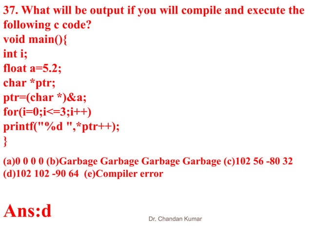 Technical questions for interview c programming | PPTX