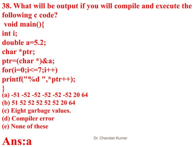 Technical questions for interview c programming | PPTX