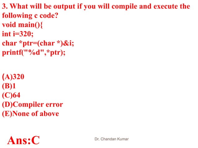 Technical questions for interview c programming | PPTX