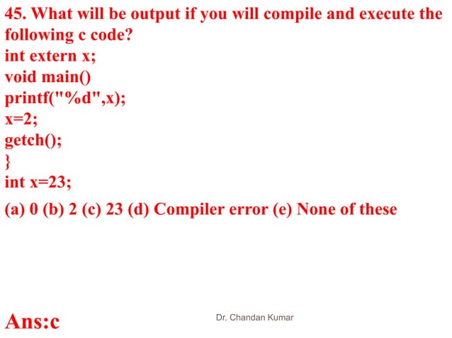 Technical questions for interview c programming | PPTX