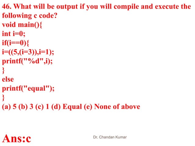 Technical questions for interview c programming | PPTX