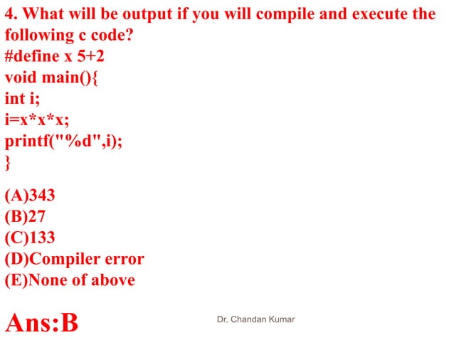 Technical questions for interview c programming | PPTX