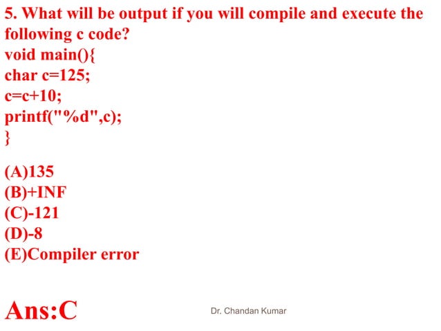 Technical questions for interview c programming | PPTX