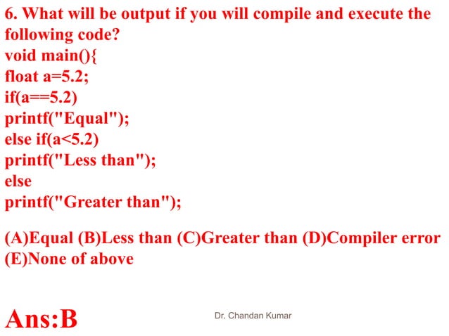 Technical questions for interview c programming | PPTX
