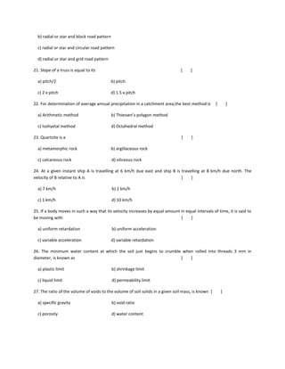 Civil Technical questions word presentation | DOCX