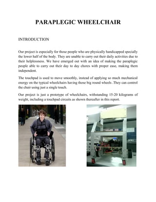 Paraplegic Wheelchair | PDF | Radio Control | Hobbies & Interests