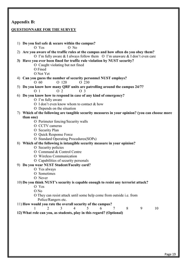 SECURITY AT NUST H12 ISLAMABAD | PDF