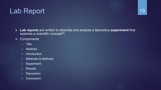 Types of Technical Report and Writing | PPTX | Science