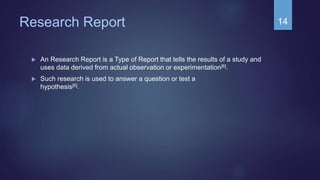 Types of Technical Report and Writing | PPT