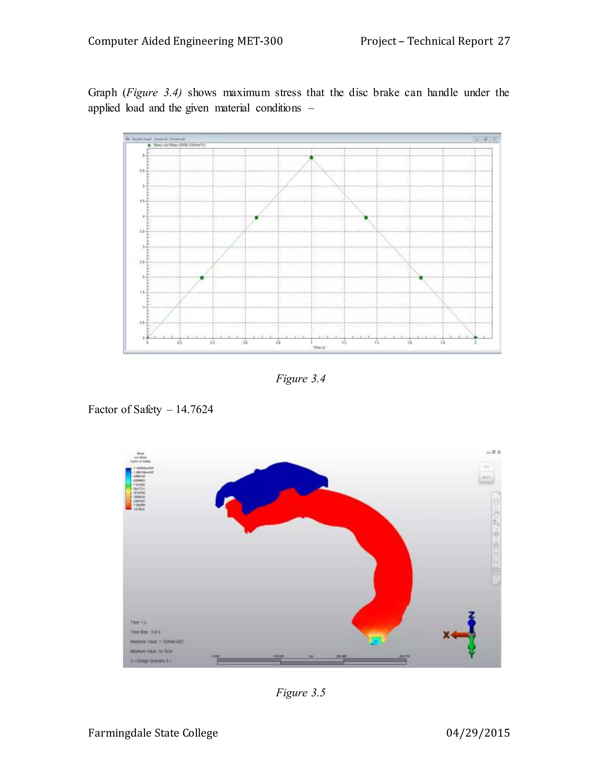 Finite Element Analysis of Disk brake assembly. | DOCX