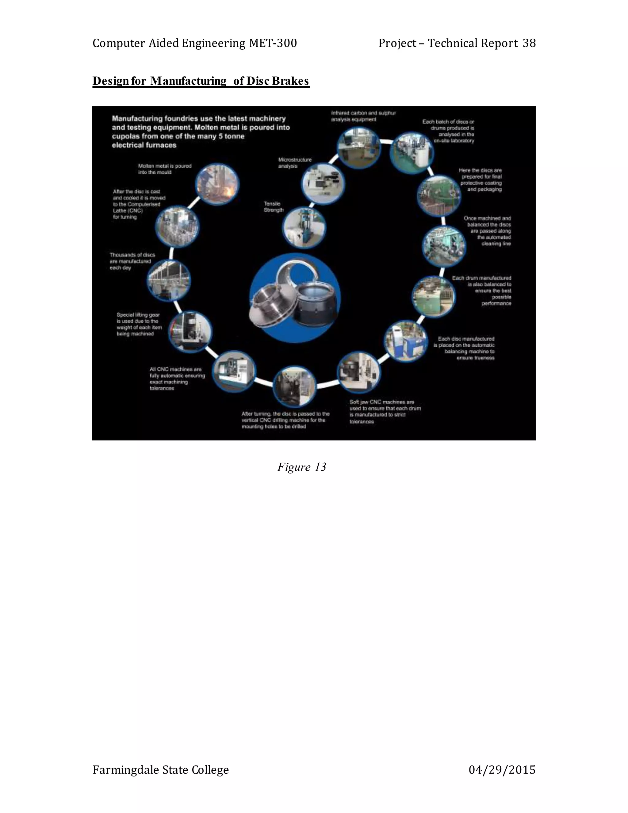 Finite Element Analysis of Disk brake assembly. | DOCX