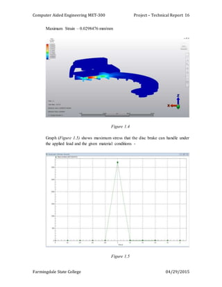 Finite Element Analysis of Disk brake assembly. | DOCX