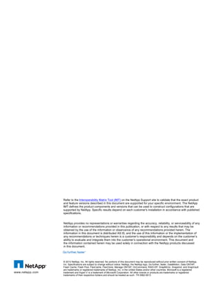 Technical Report NetApp Clustered Data ONTAP 8.2: An Introduction | PDF