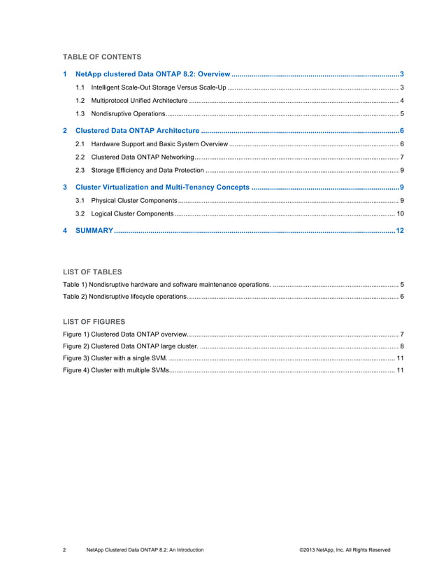Technical Report NetApp Clustered Data ONTAP 8.2: An Introduction | PDF