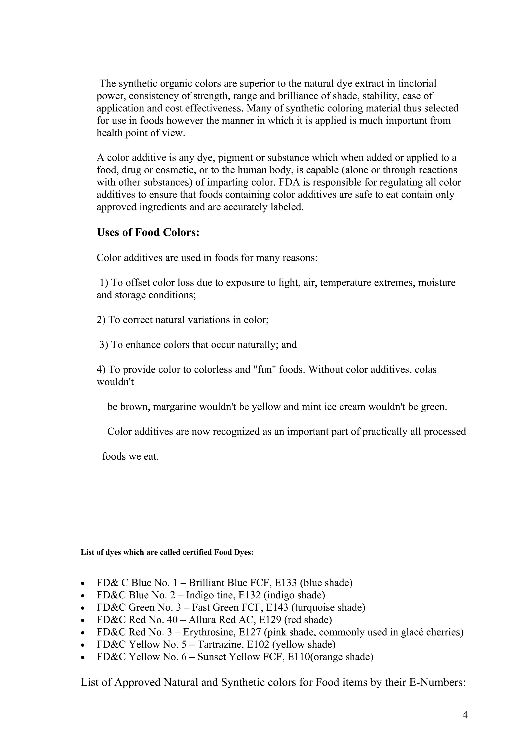 Technical report on food | DOC