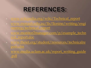 Technical report writing | PPTX
