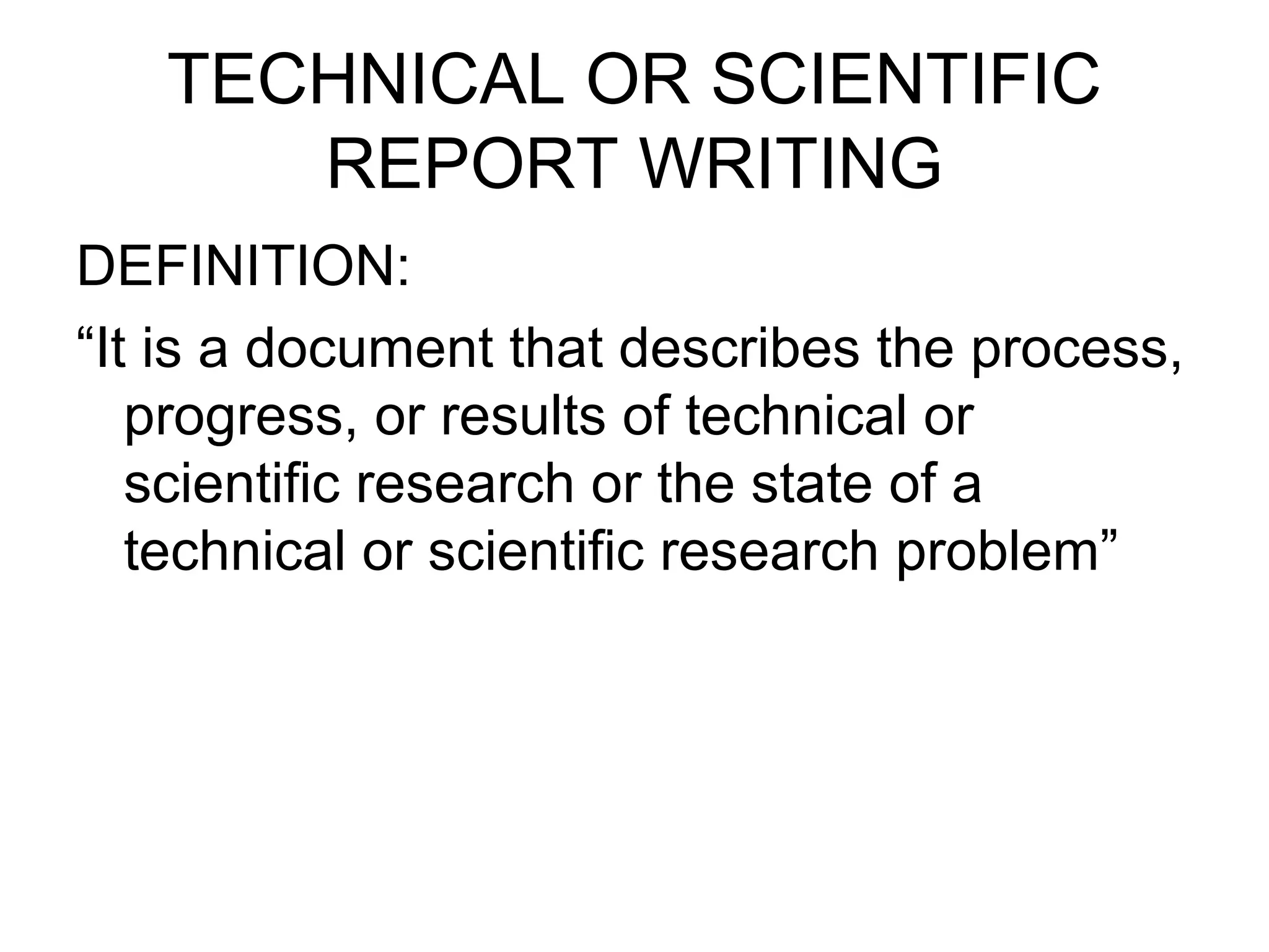 Technical report writing | PPT