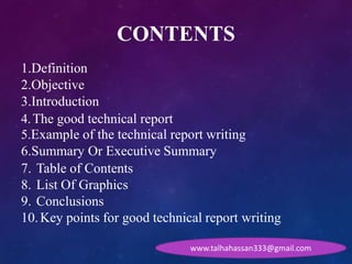 Technical report writing | PPTX