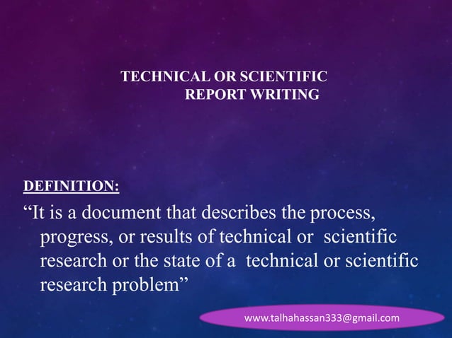 Technical report writing | PPT