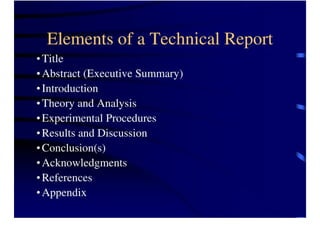 Technical Report Writing | PPT