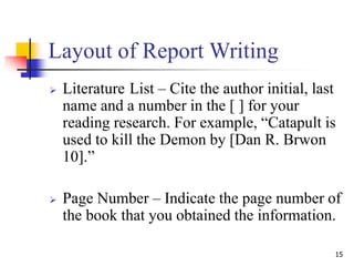 Technical Report Writing Guidance & Purpose | PPT