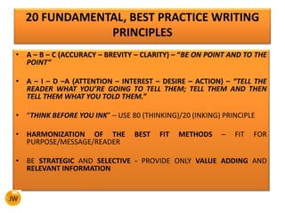 Technical report writing – best practice writing principles | PPTX