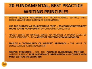 Technical report writing – best practice writing principles | PPTX