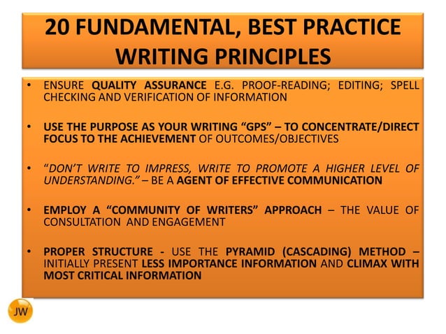 Technical report writing – best practice writing principles | PPTX