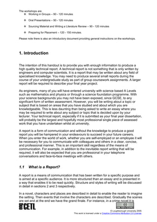 Technical Report Writing Examples