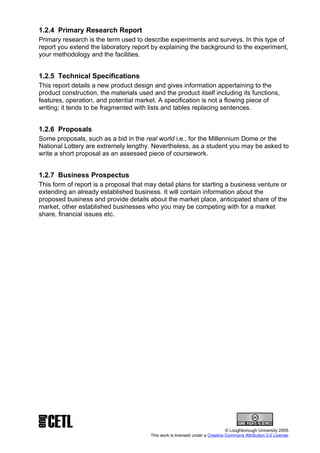 Technical Report Writing Examples