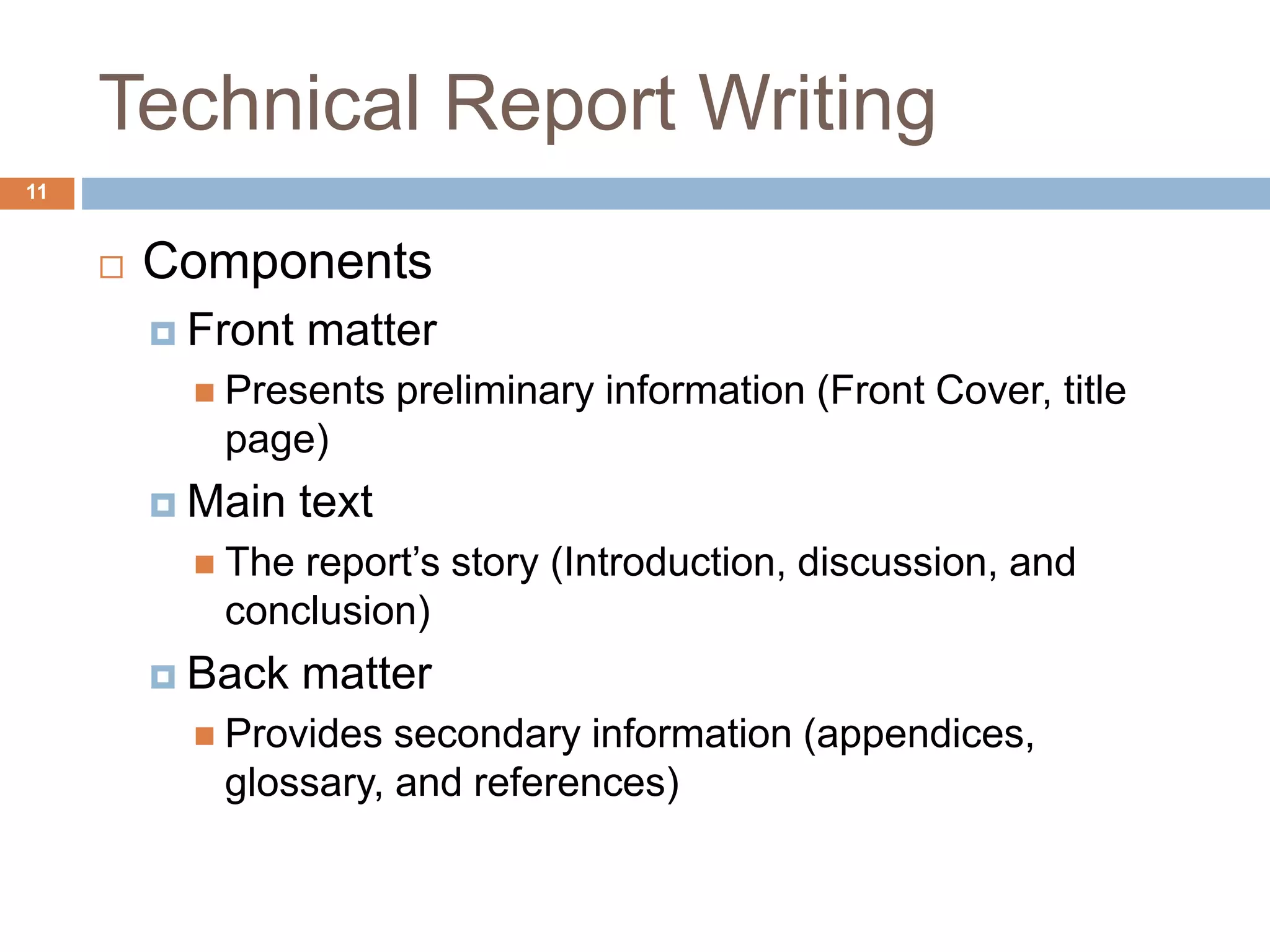 Technical Report Writing Presentation | PPTX
