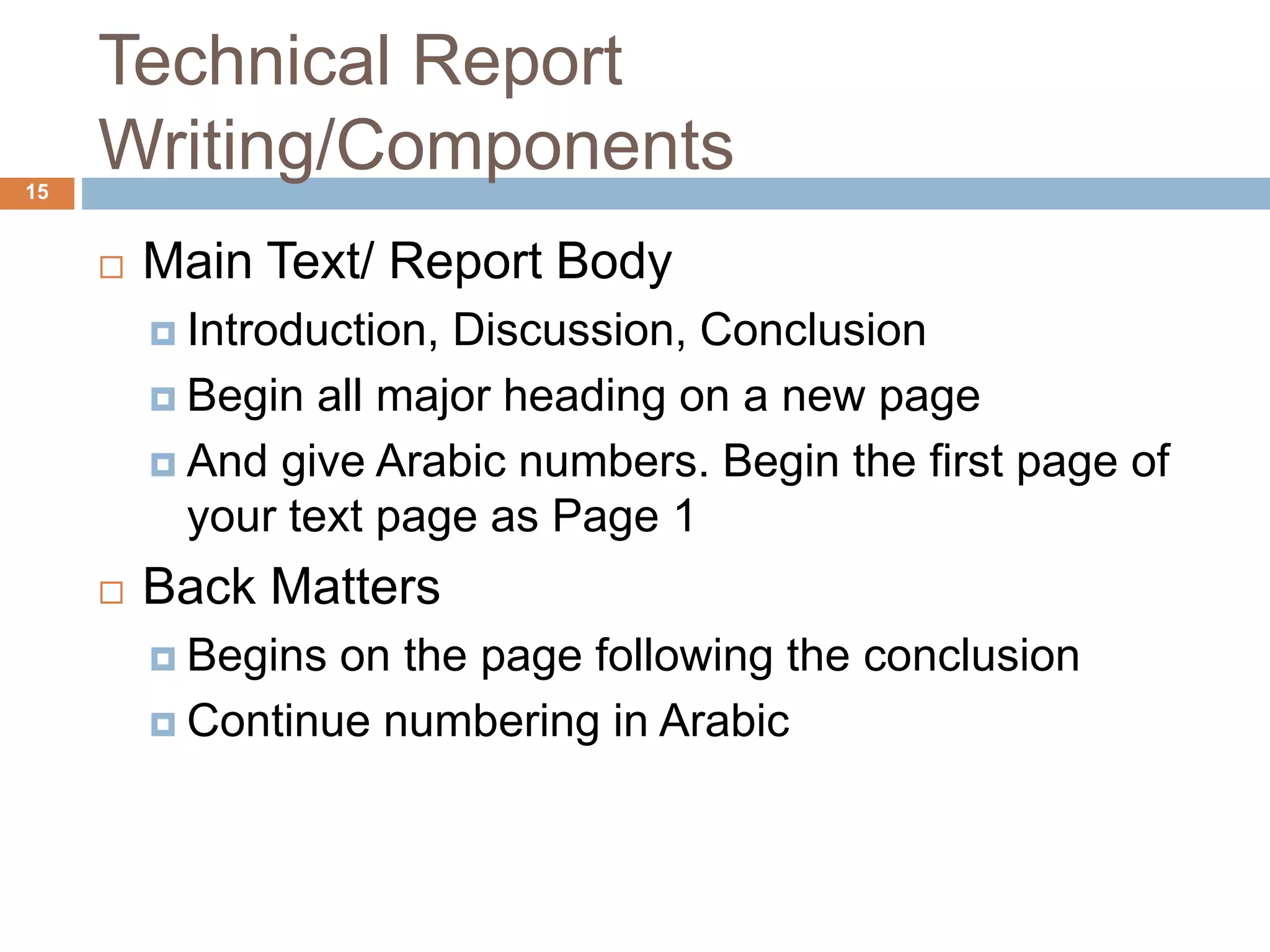 Technical Report Writing Presentation | PPTX