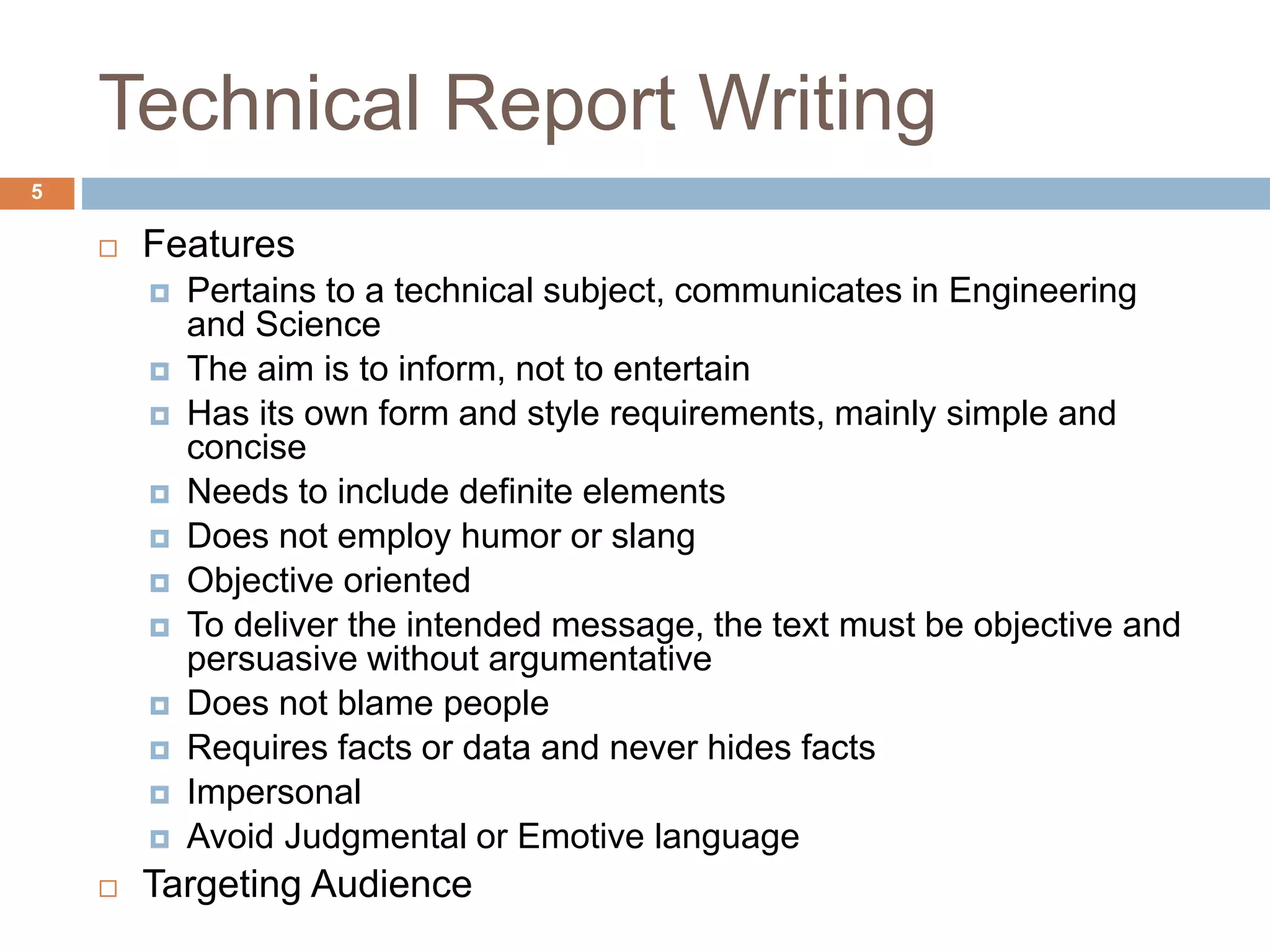 Technical Report Writing Presentation | PPTX