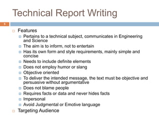 Technical Report Writing Presentation | PPTX