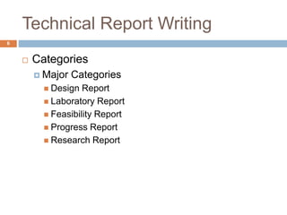 Technical Report Writing Presentation | PPTX
