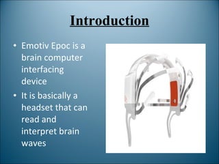 Emotiv Epoc/EEG/BCI | PPT