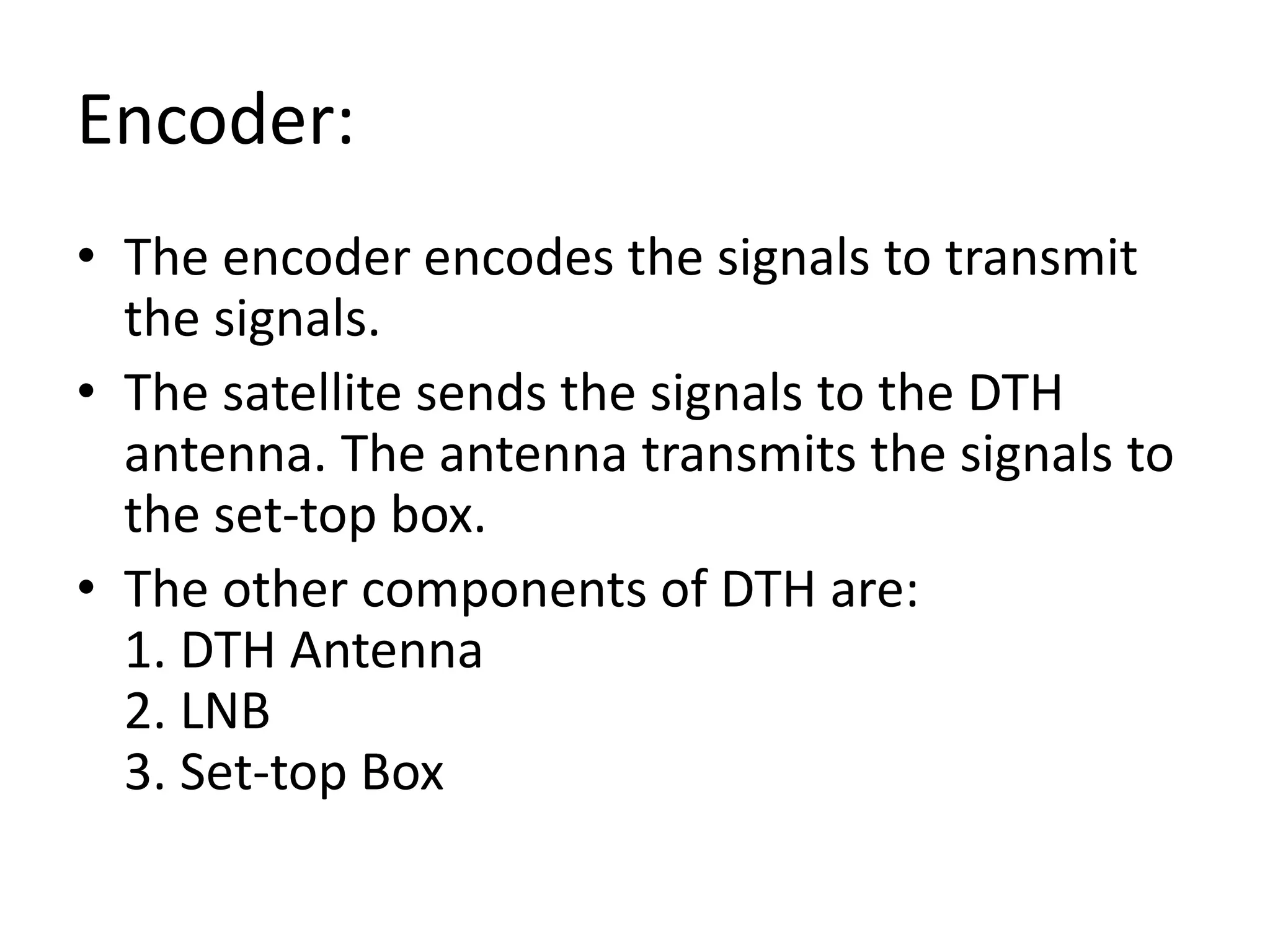Direct to home(DTH) Technical seminar | PPTX