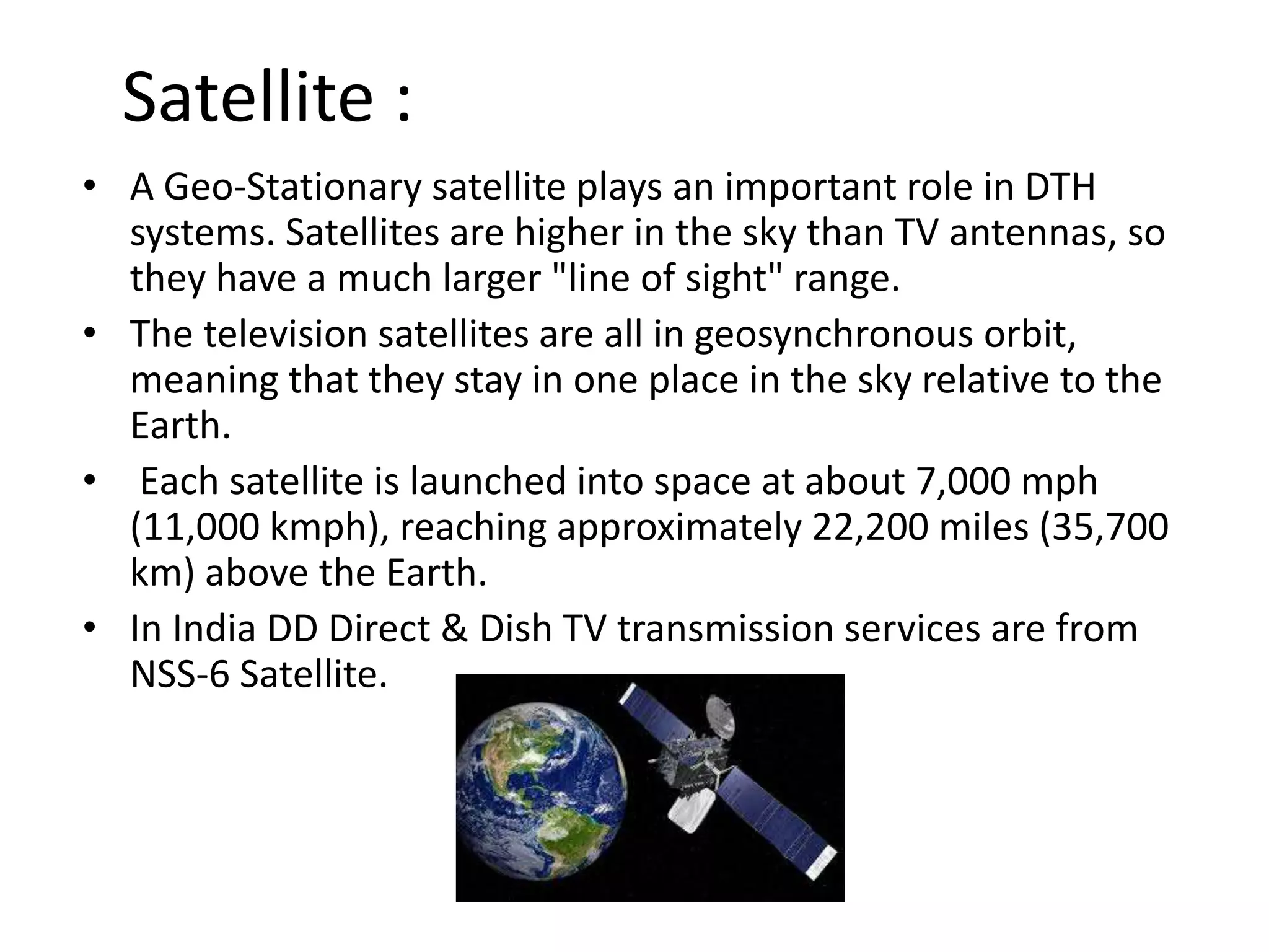 Direct to home(DTH) Technical seminar | PPTX