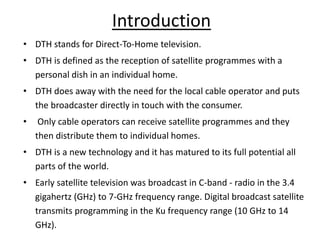 Direct to home(DTH) Technical seminar | PPTX