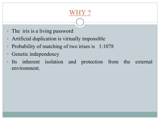 Iris recognition | PPTX
